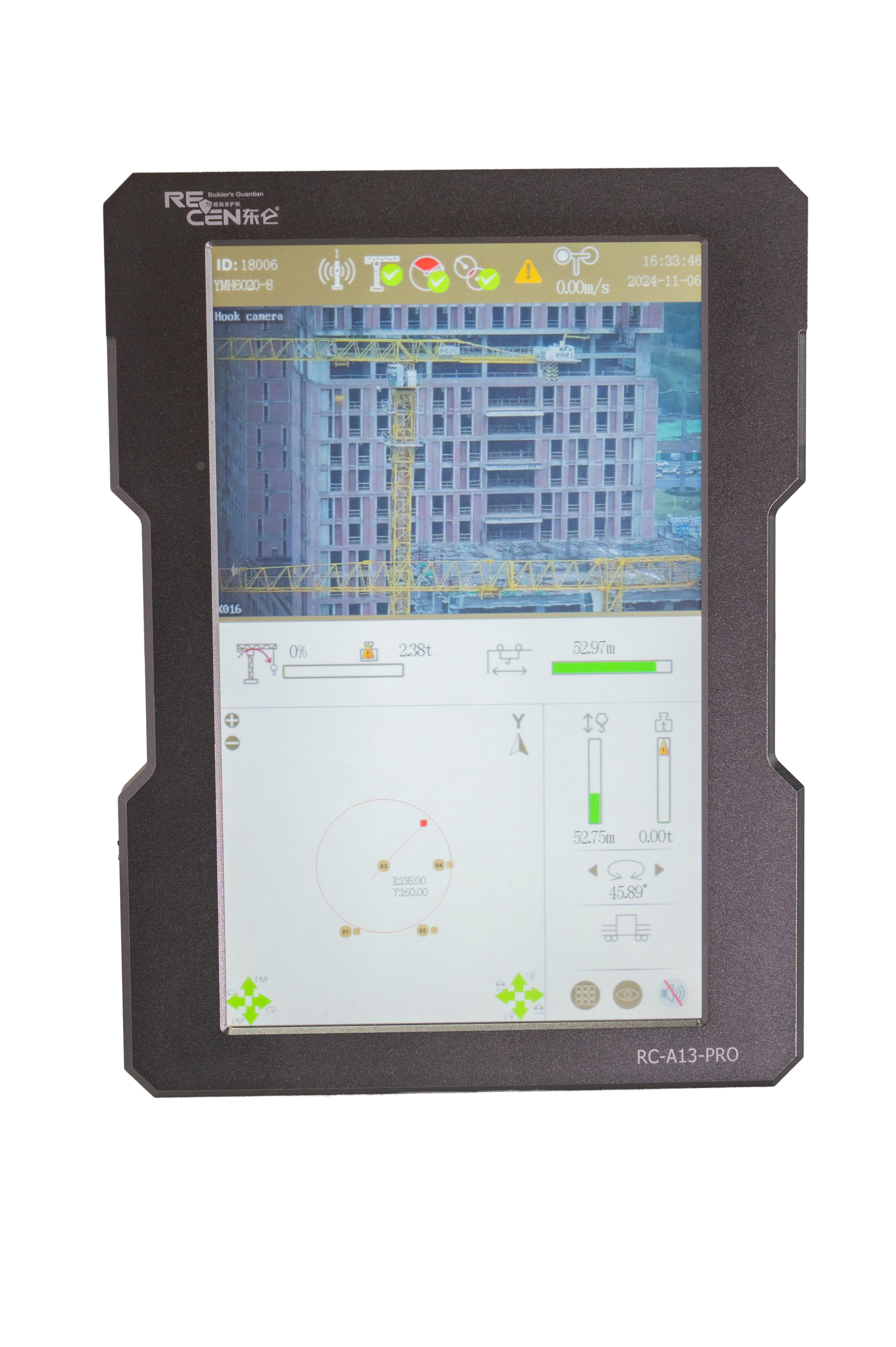 China RC-A13-PRO Tower Crane Anti-collision & Load moment indicator ...